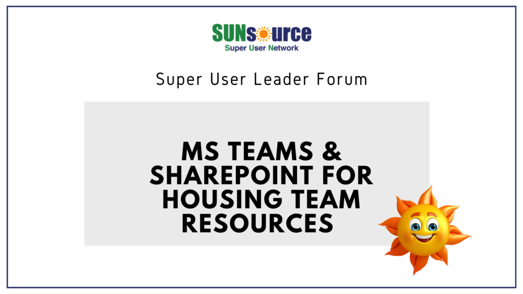 Microsoft Teams and Sharepoint – SUNsource